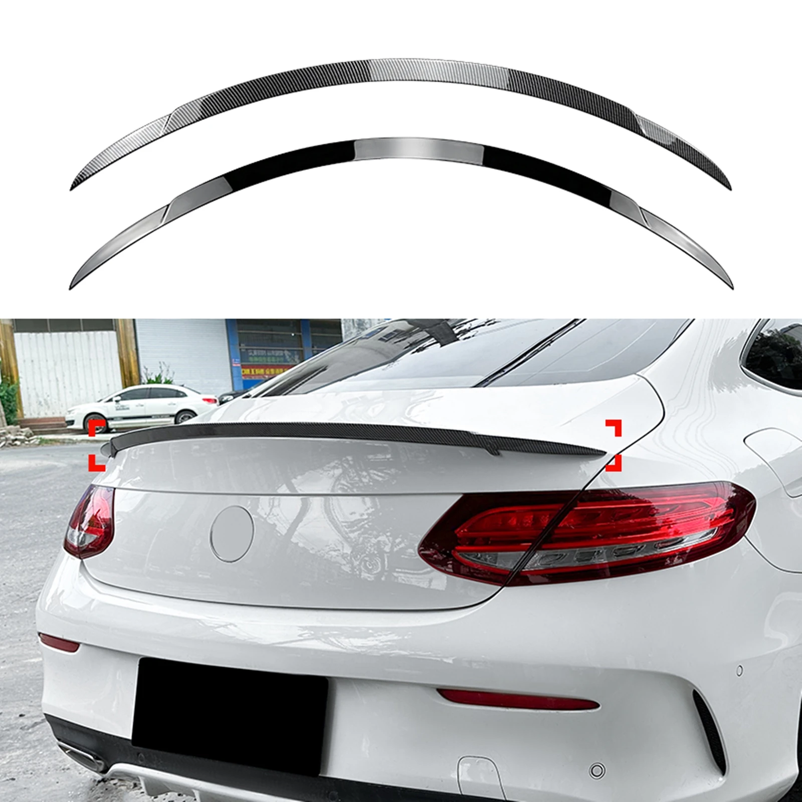 Rear-Spoiler-Wing-For-Mercedes-Benz-C-Class-Coupe-C205-C200-C260-C300 ...