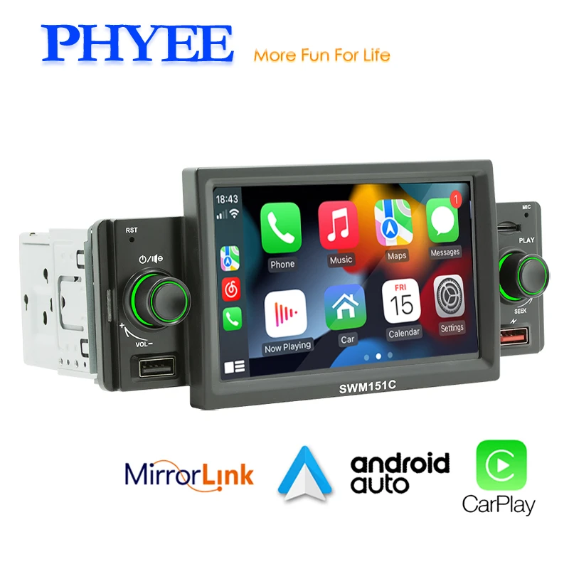 1 din carro rádio carplay android auto 5 Polegada mp5 player bluetooth mãos livres a2dp usb ...