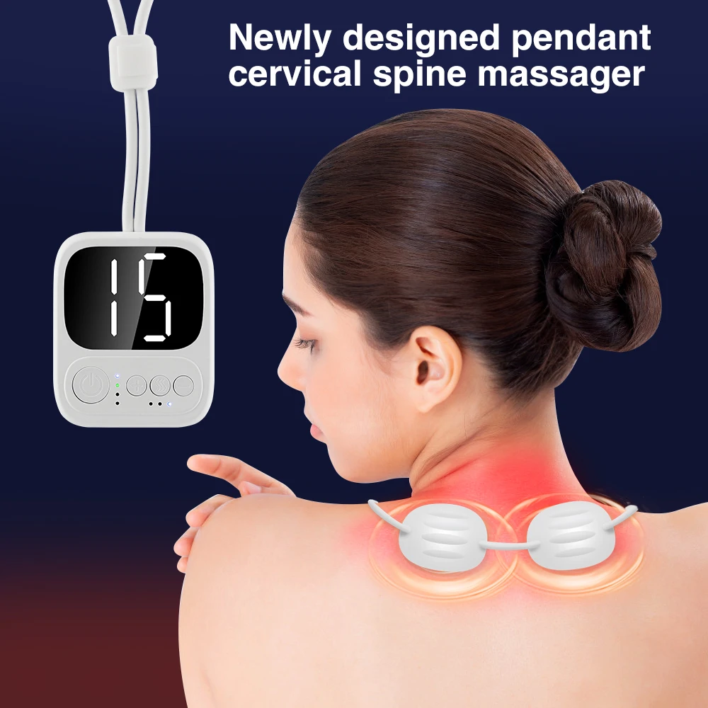 C - 9 niveaux-Mini masseur de cou électrique à impulsion basse fréquence, masseur de colonne ...