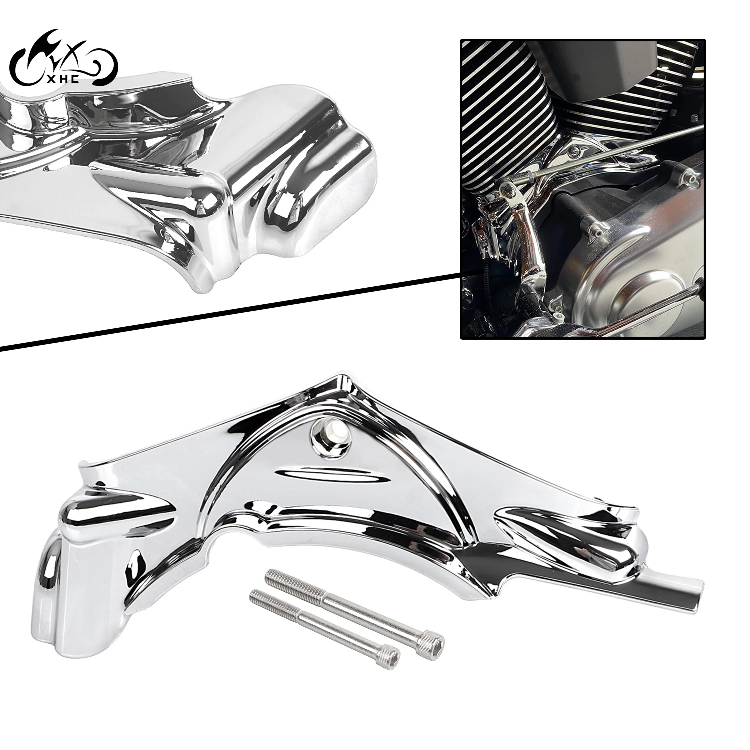 1-Piece-Chrome-ABS-Plastic-Cylinder-Base-Engine-Side-Cover-Fits-For ...