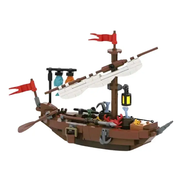 MOC-Medieval-Small-Fishing-Boat-Building-Blocks-Street-View-Military ...