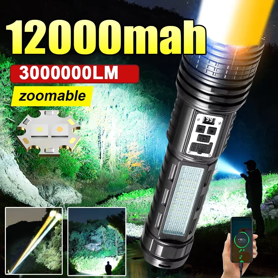 2025 Most Powerful LED Flashlight Rechargeable Super Bright Flashlights ...