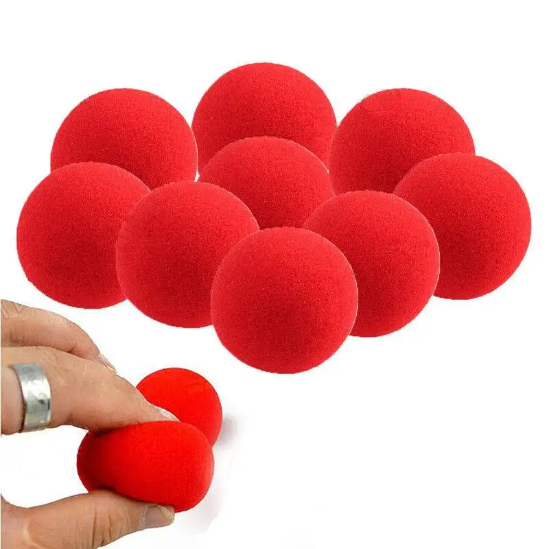 10pcs-Red-Sponge-Ball-Magic-Sponge-Ball-Magic-Props-Comedy-Trick-Finger ...