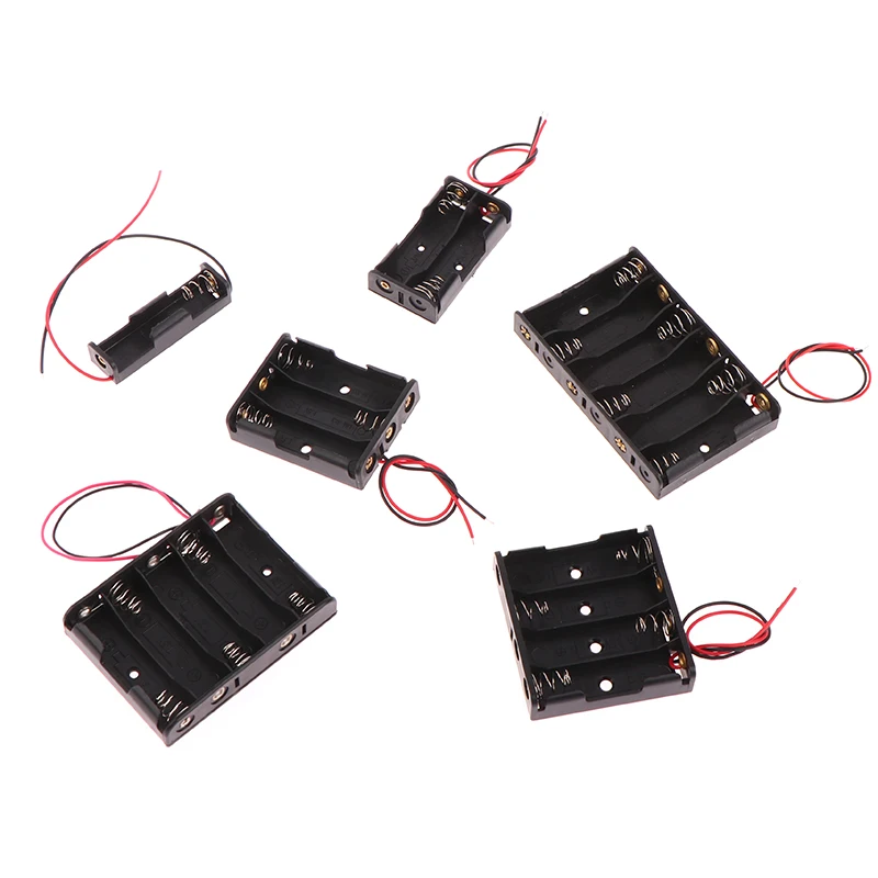 3V AA Battery Case Box 1 2 3 4 5 6 Slots AA LR6 HR6 Battery Holder ...