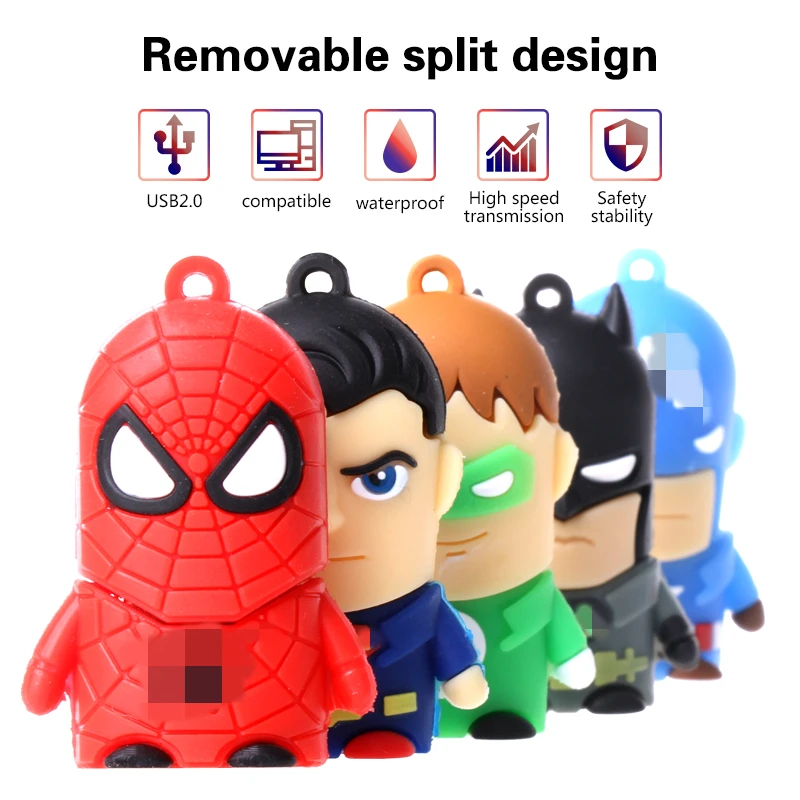 USB-Flash-Drive-128gb-Cute-cartoon-hero-series-Pendrive-64gb-Pen-drive ...