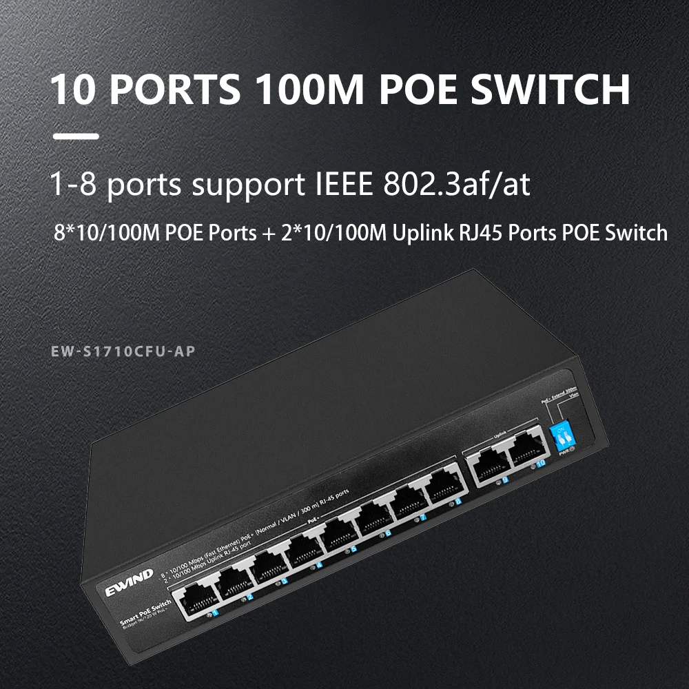 Network Switch 1000 Mbps Poe | 10 Port Ethernet Switch Poe - Poe Switch ...
