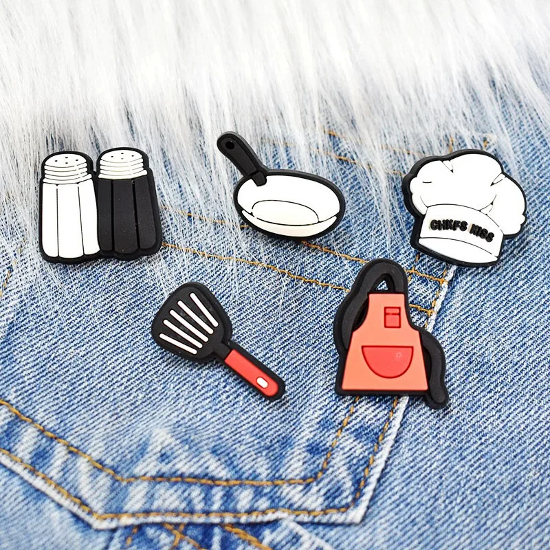 1PCS-I-Love-Cooking-Enamel-Pin-Funny-Kitchen-Ware-Pan-Chef-Cap-Salt ...