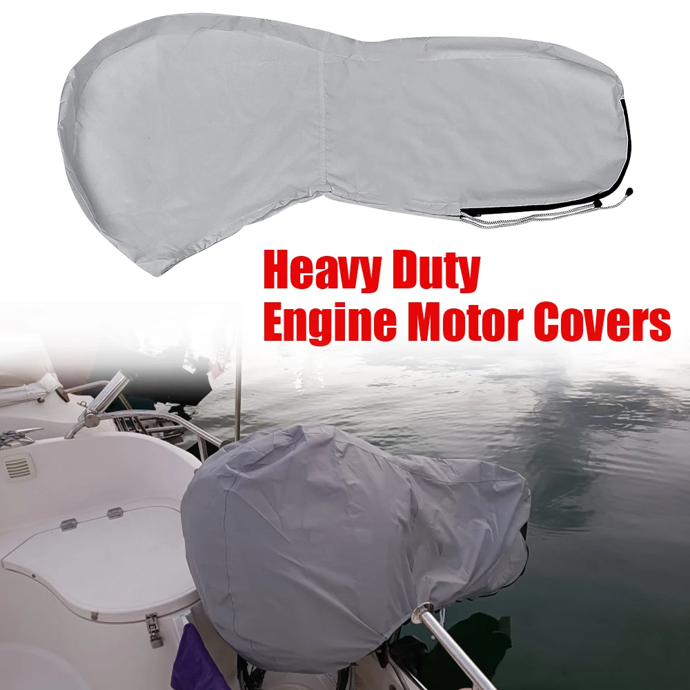 Full-Outboard-Engine-Cover-Grey-420D-Waterproof-Heavy-Duty-Engine-Motor ...