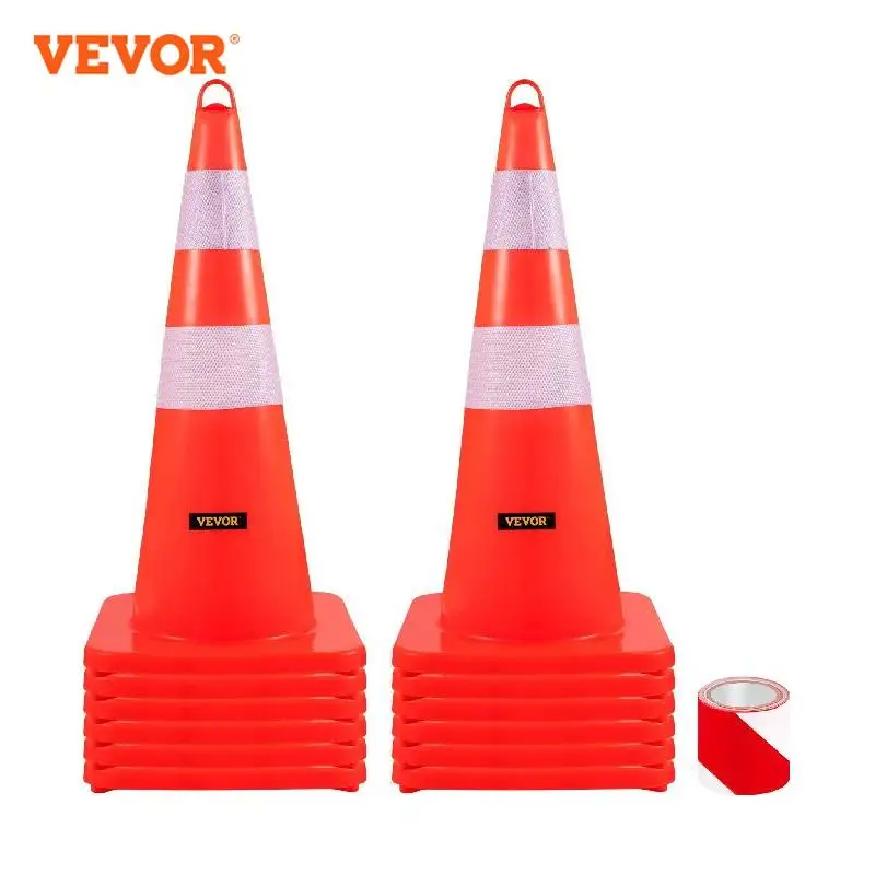 VEVOR-Tools-Safety-Cones-18-36-High-Visibility-PVC-Orange-Traffic-Cones ...
