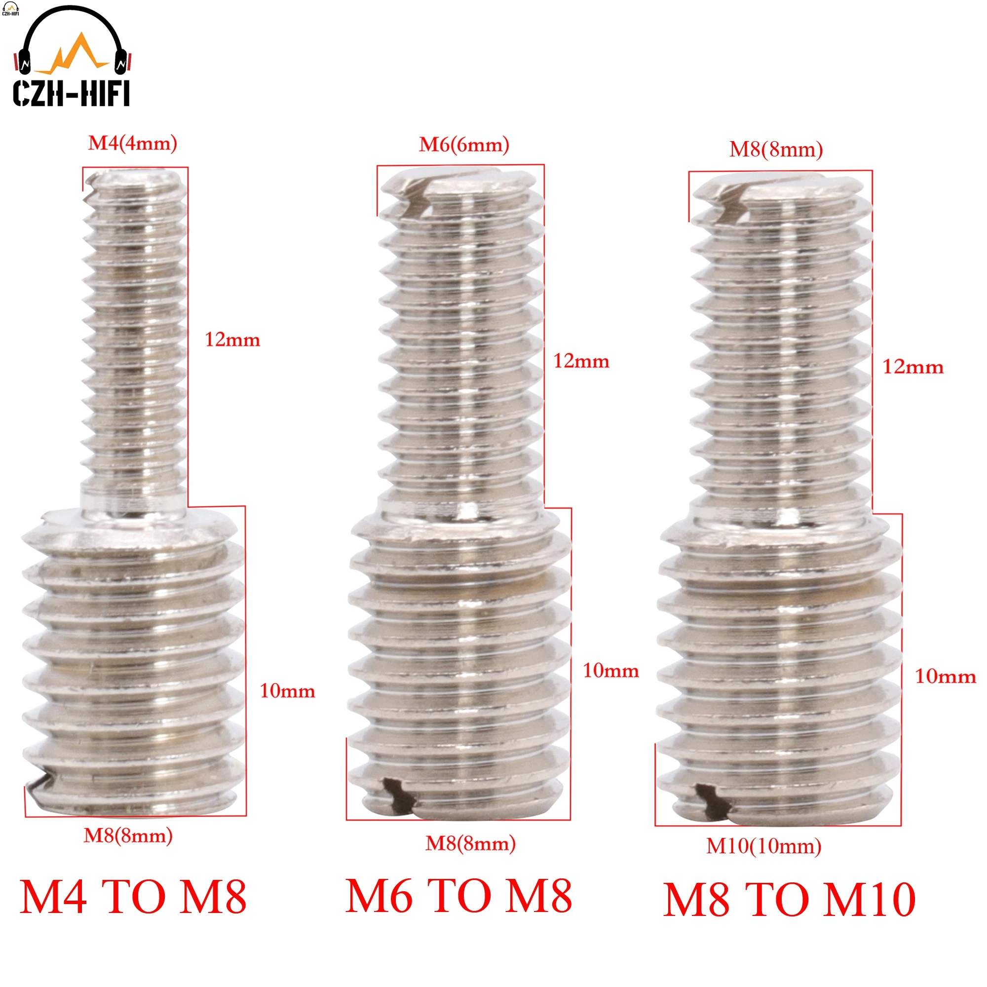 4pcs-Pure-Brass-M4-M6-M8-M10-Screw-Adapter-Convert-ConversionVariable ...