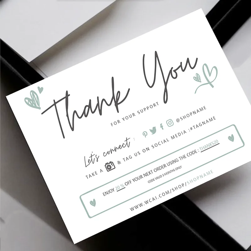 DIY-Insert-Thanks-Note-Marketing-Card-Business-Thank-You-Card-Packaging ...