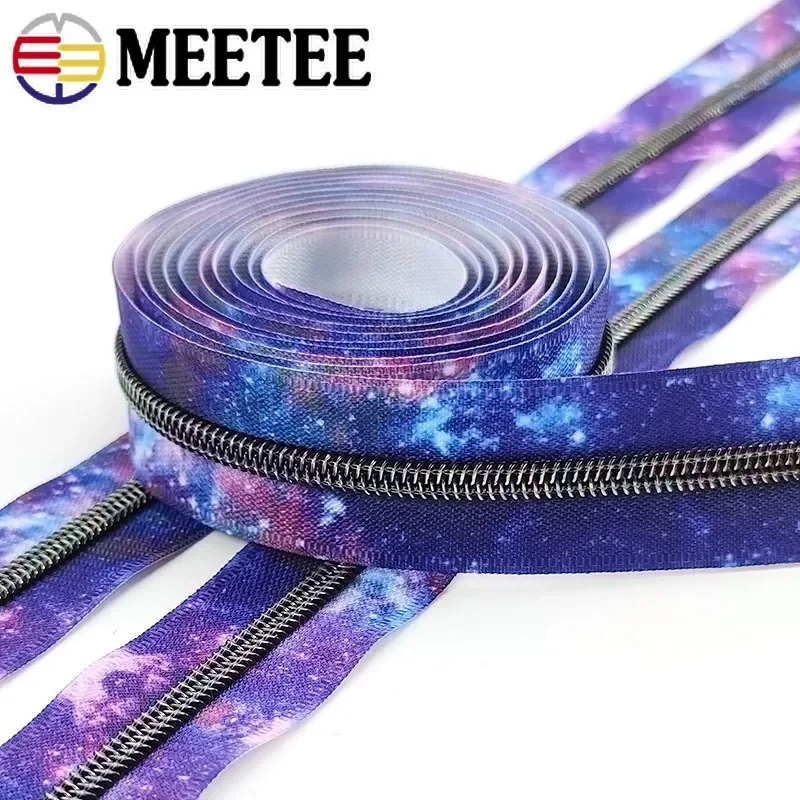 2-5M-Meetee-5-Nylon-Printed-Zipper-Tape-Zip-Puller-Slider-Bag-Clothes ...