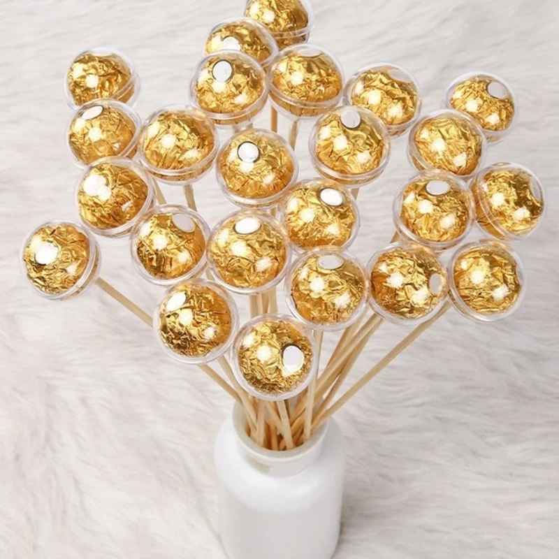 20Pcs-Clear-Chocolate-Ball-Holder-Plastic-Candy-Bouquet-Box-Flower ...