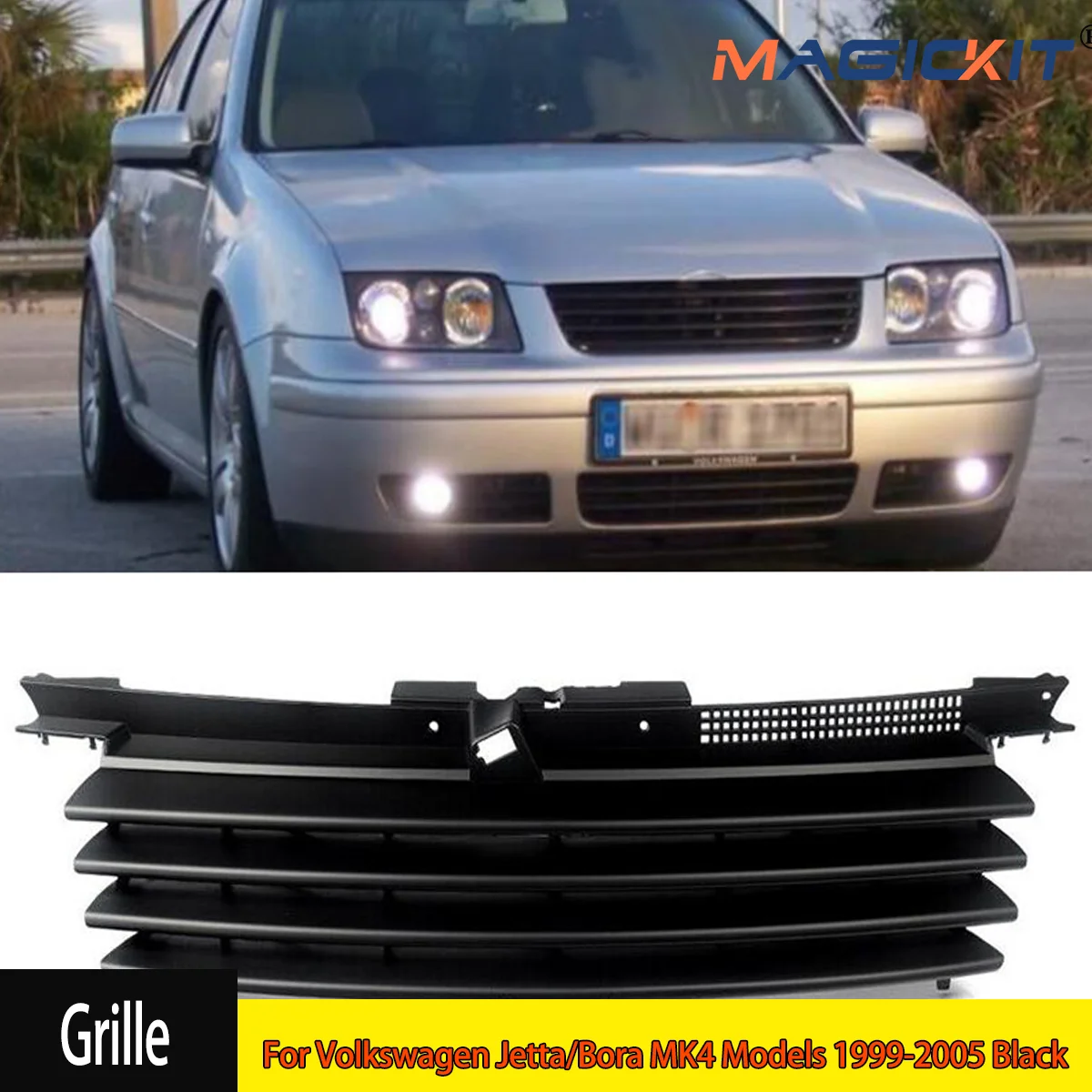 Front-Upper-Bumper-Grille-For-1999-2005-Volkswagen-Jetta-Bora-MK4 ...