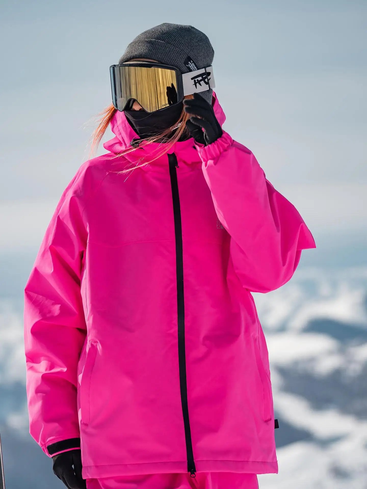 Oversize Women's Ski Jacket 3L Men's Snowboard Clothing Hooded ...