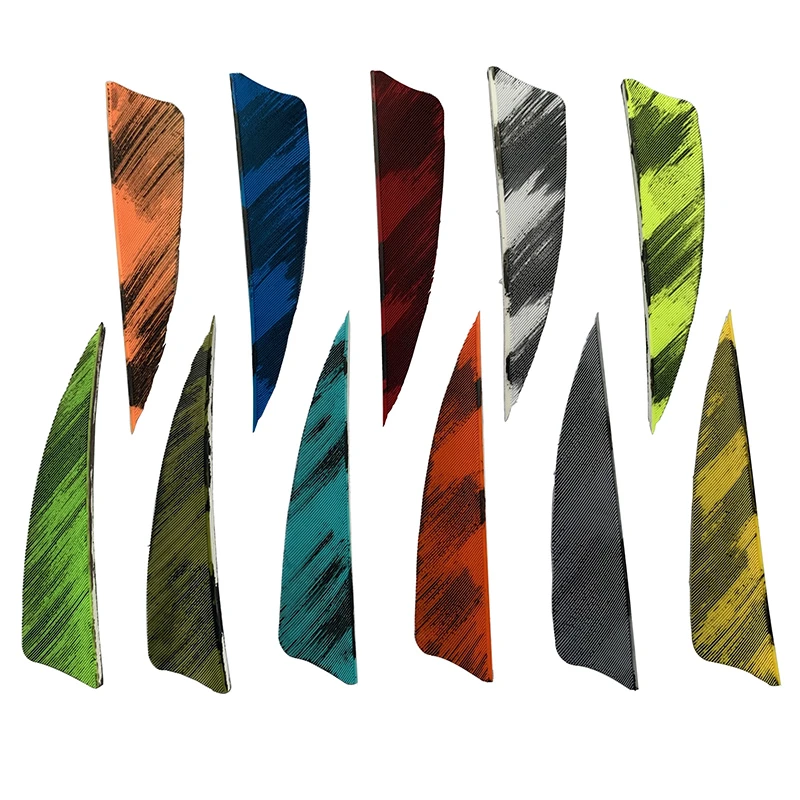 25 Pcs 3 Inch Arrow Feather Right/Left Wing Fletching Shield Cut ...