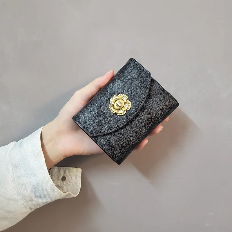 2024-New-Fashion-short-wallet-Wallet-Simple-Trendy-Buckle-Ladies-Large ...