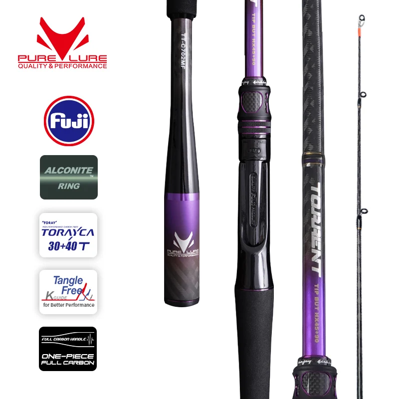 PURELURE TORRENT All Fuji General Lure Rod High Carbon Long Casting ...