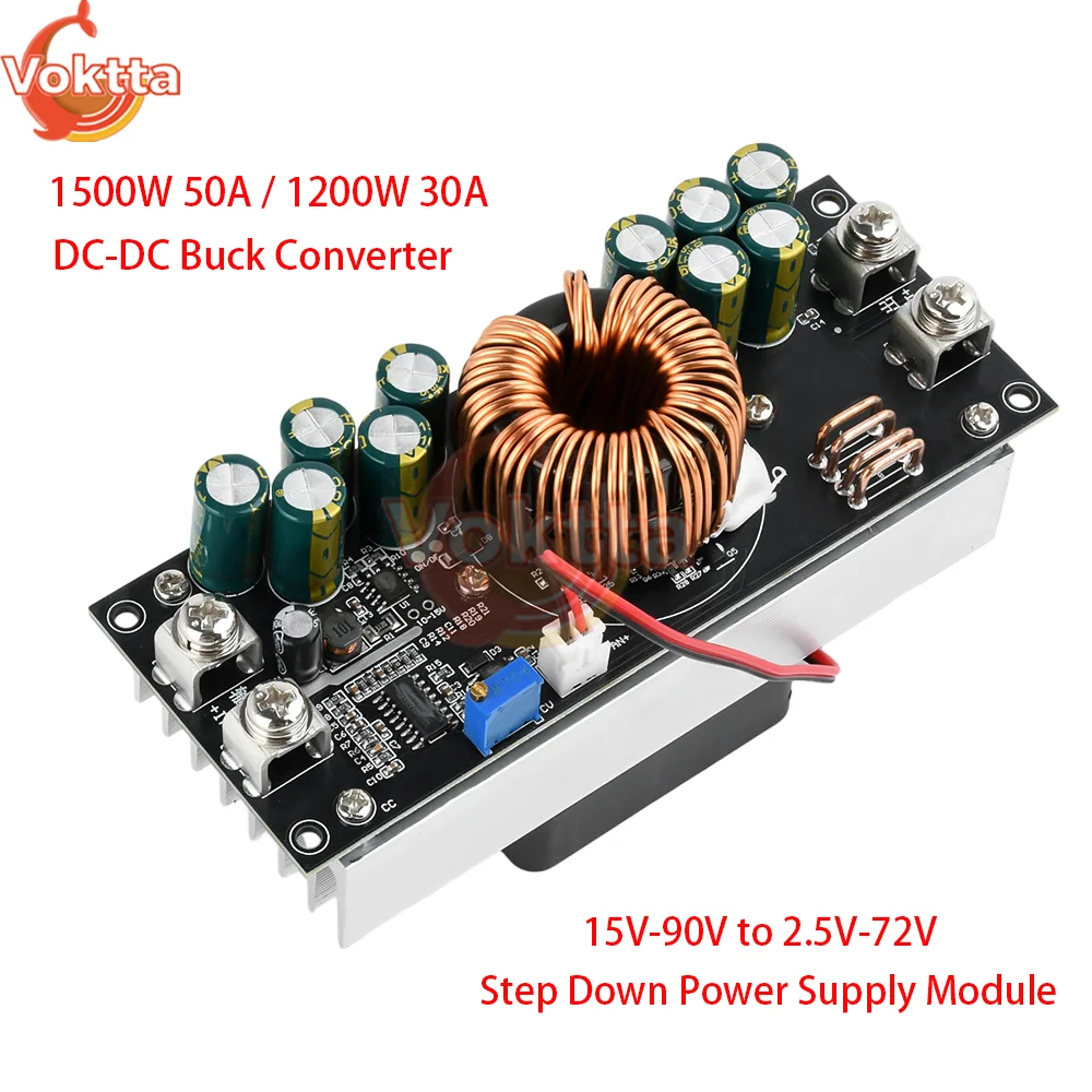1500W 50A 1200W 30A DC-DC Buck Converter Step Down Power Supply Module ...