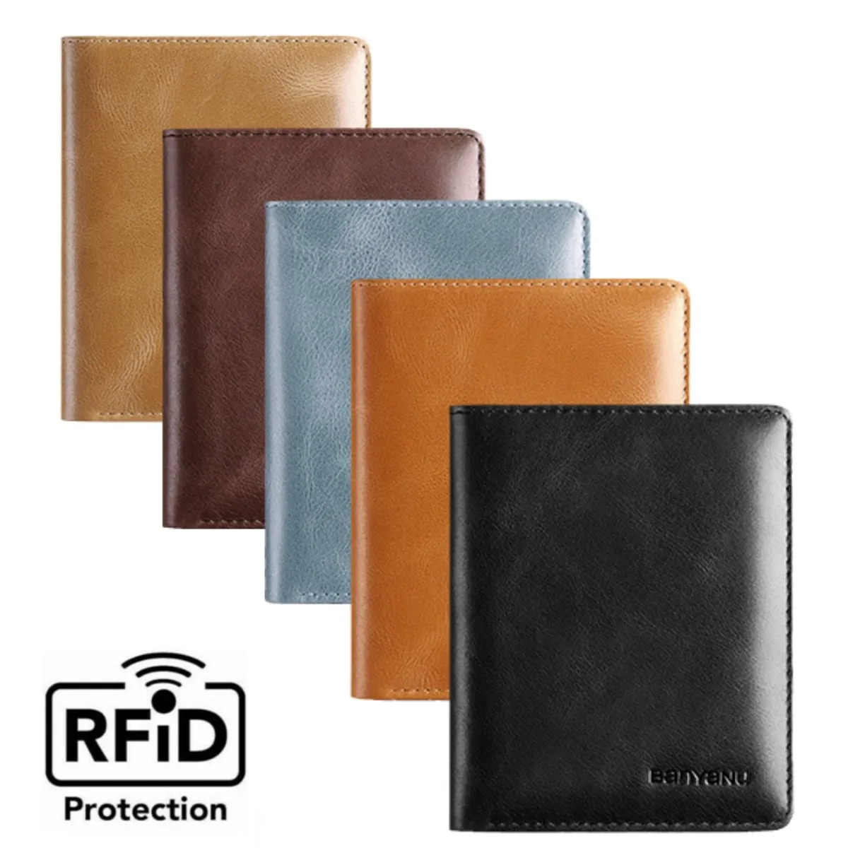 Simple-Card-Wallet-Classic-Leather-Card-Holder-Rfid-Blocking-Wallet-Men ...