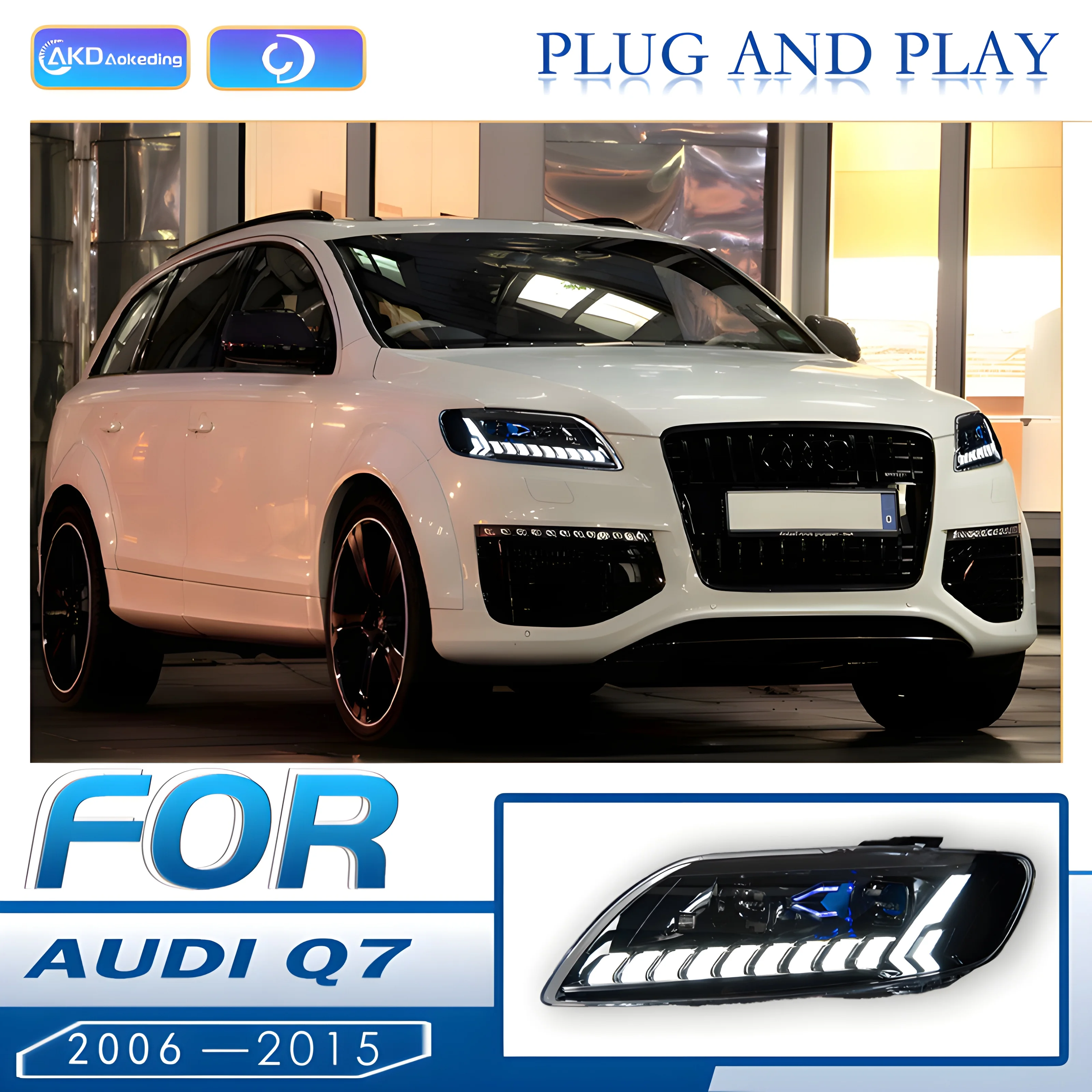 Headlight-For-Audi-Q7-Front-Lights-LED-Headlights-2006-2015-Head-Lamp ...