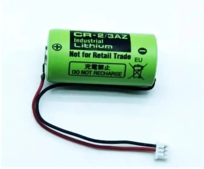 2PCS-Original-Brand-New-CR-2-3AZ-3V-CR17335-Lithium-PLC-battery-with-white-connector ...