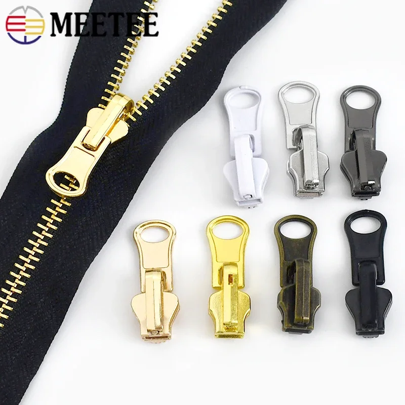 5/10/20Pcs Zipper Pull 3# 5# 8# Double Sided Rotary Zip Sliders Head ...
