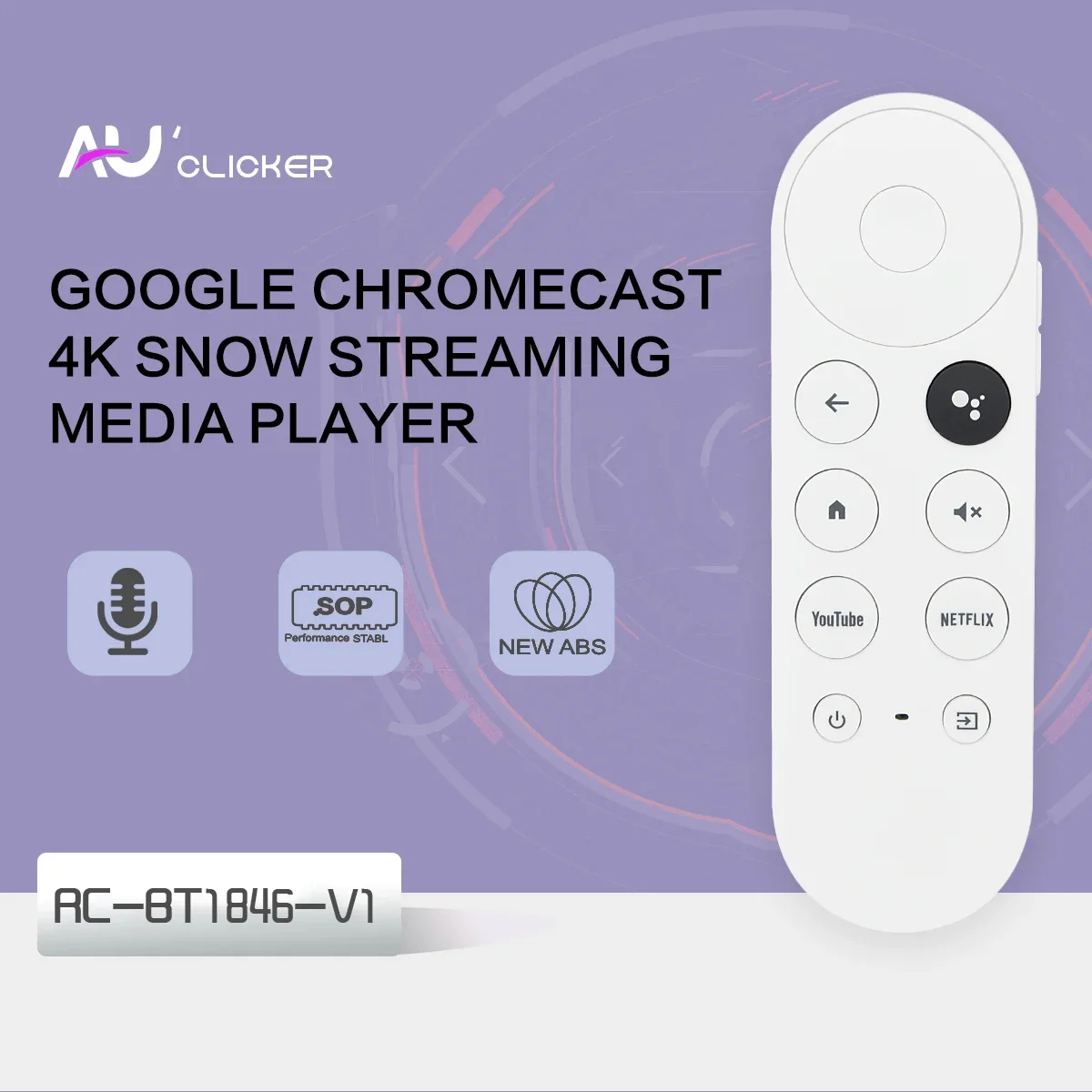 Replacement-Voice-Remote-for-Google-Chromecast-4K-Snow-Streamer-G9N9N ...
