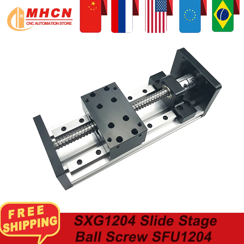 SXG1204-Sliding-Stage-With-CouplingTravel-100-400mm-SFU1204-Ballscrew ...