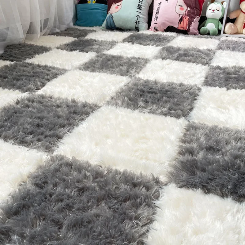 1PC-Bedroom-Bed-Carpet-Full-Spread-Splice-Floor-Mat-Living-Room-Plush ...