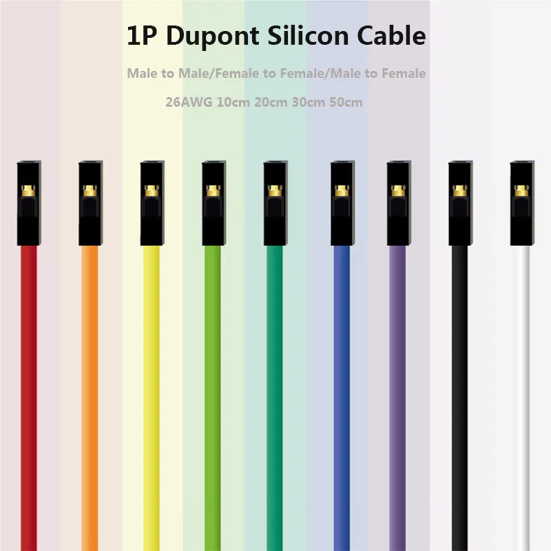 20pcs-1P-Super-Soft-Silicon-Dupont-Cable-For-Arduino-10cm-20cm-30cm-2 ...