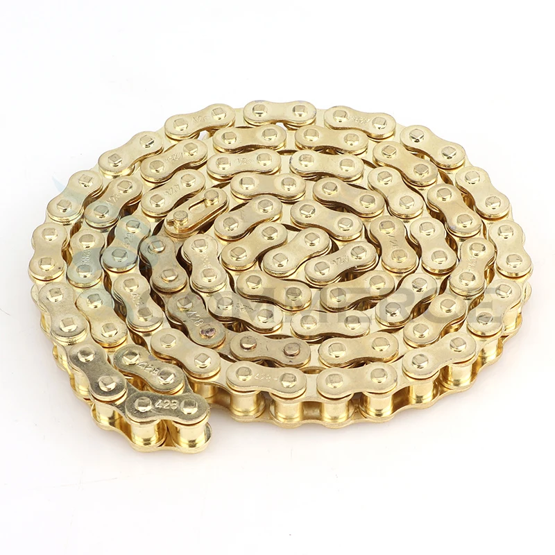 Motorcycle-428-Gold-chains-with-Spare-Master-Link-for-110cc-125cc-140cc ...