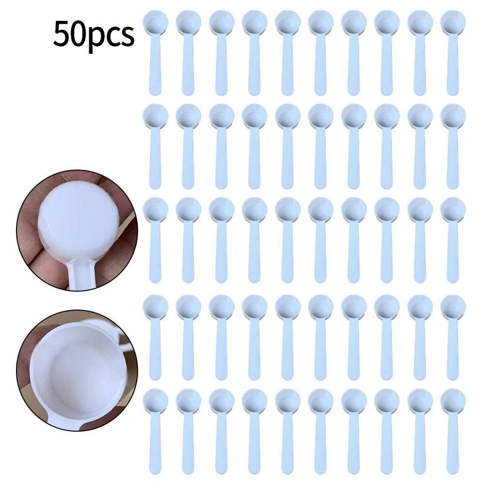50-100pcs-10ml-5g-Reusable-Food-Grade-Spoon-Plastic-Measuring-Scoop-PP ...