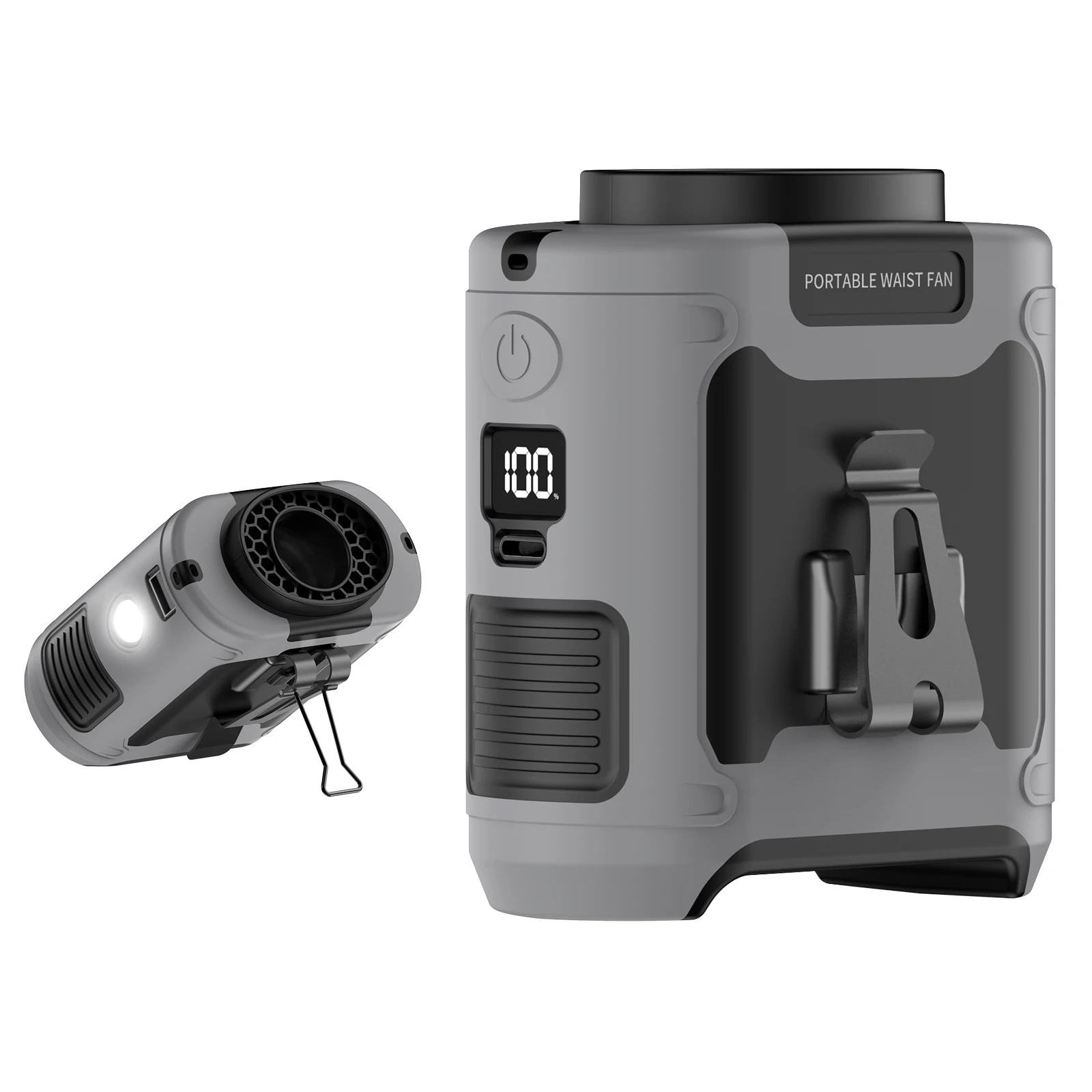 20000mAh Outdoor Portable Waist Fan Hanging Neck Fan Strong Wind with ...