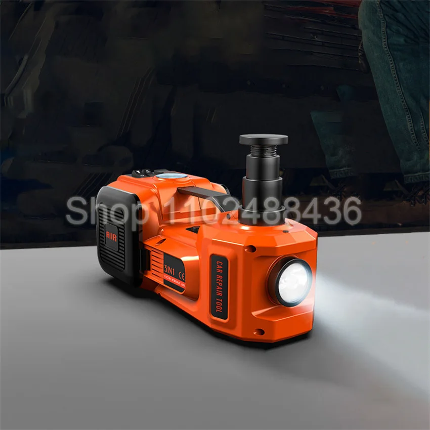 12V 5T Electric Car Hydraulic Jack with Tire Inflator Pump and LED ...