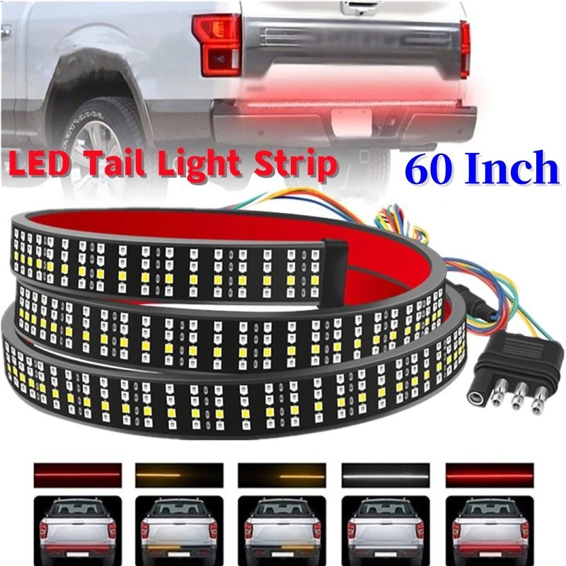 4 Row 60 Inch Universal Car LED Tail Light Strip Pickup Truck Rear ...