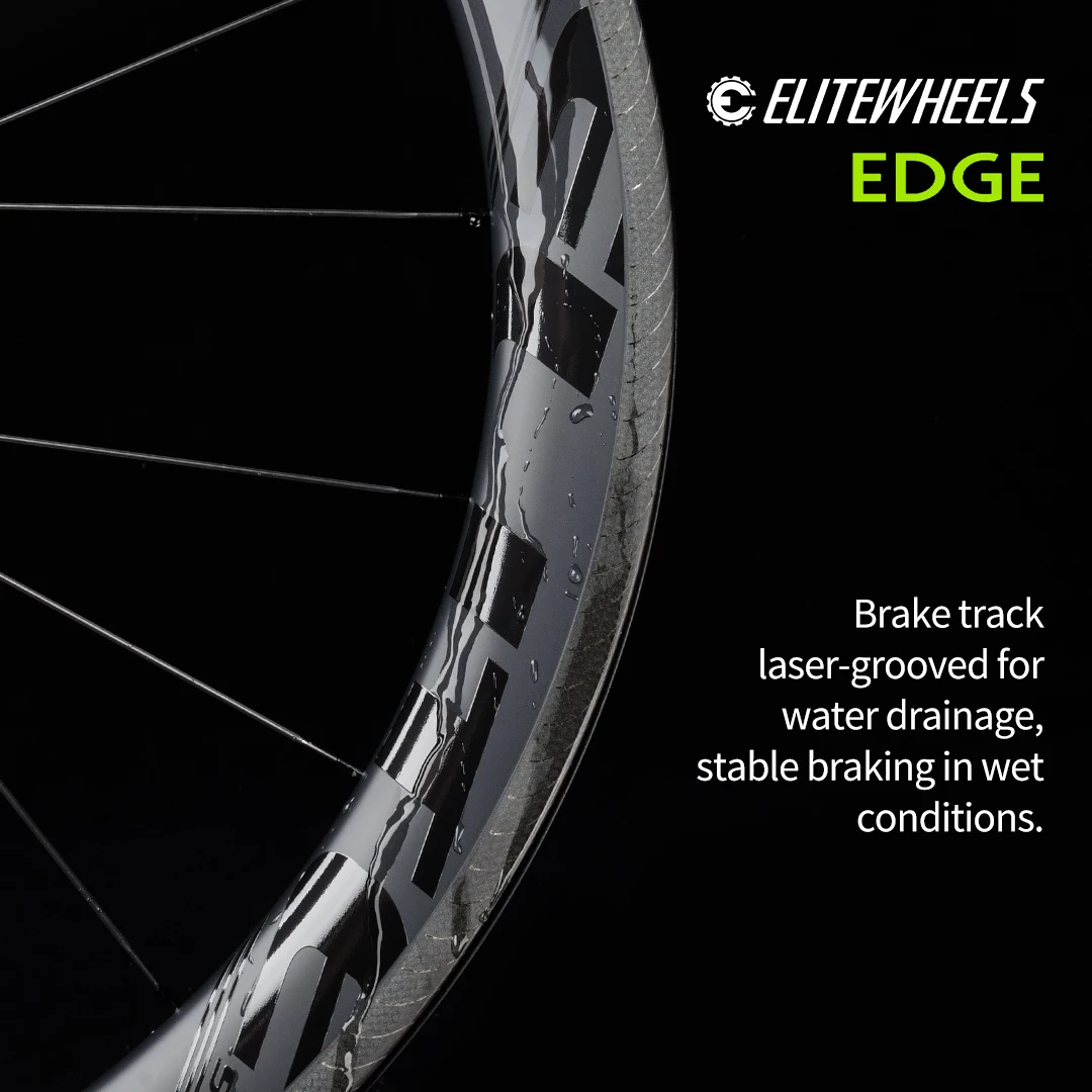 ELITEWHEELS EDGE Carbon Rim Brake Road Wheelset Ultralight 1291g 40 ...