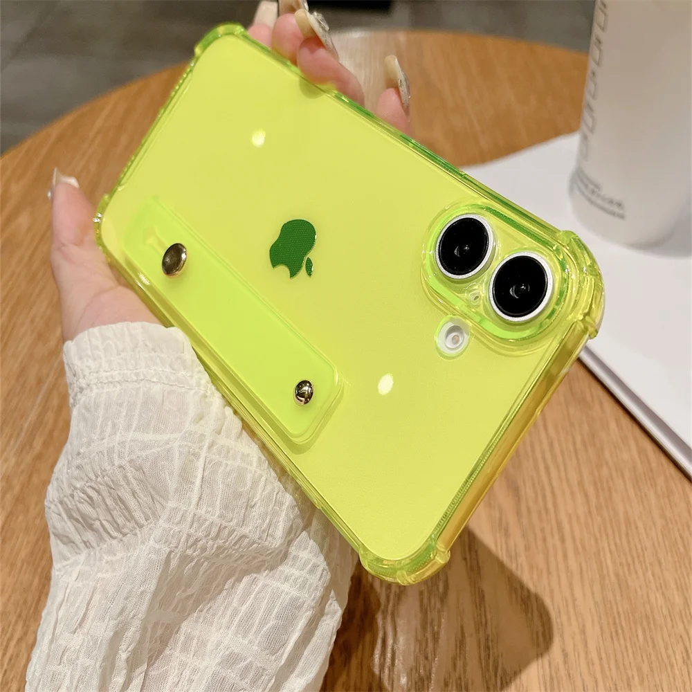 Transparent-Bright-Fluorescence-Case-For-iPhone-16-15-14-13-12-11-Pro ...