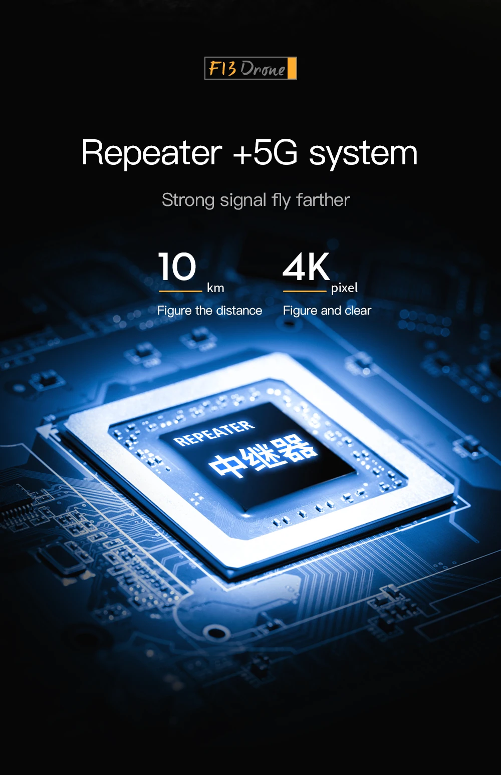 F13 Rrone 8K Professional HD Camera 3-Axis Anti-Shake Gimbal With Obstacle Avoidance EIS GPS 5KM ...