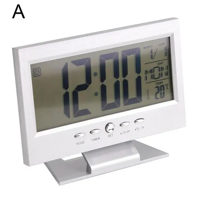 Clock Temperature Humidity Meter | Digital Weather Alarm Clock ...