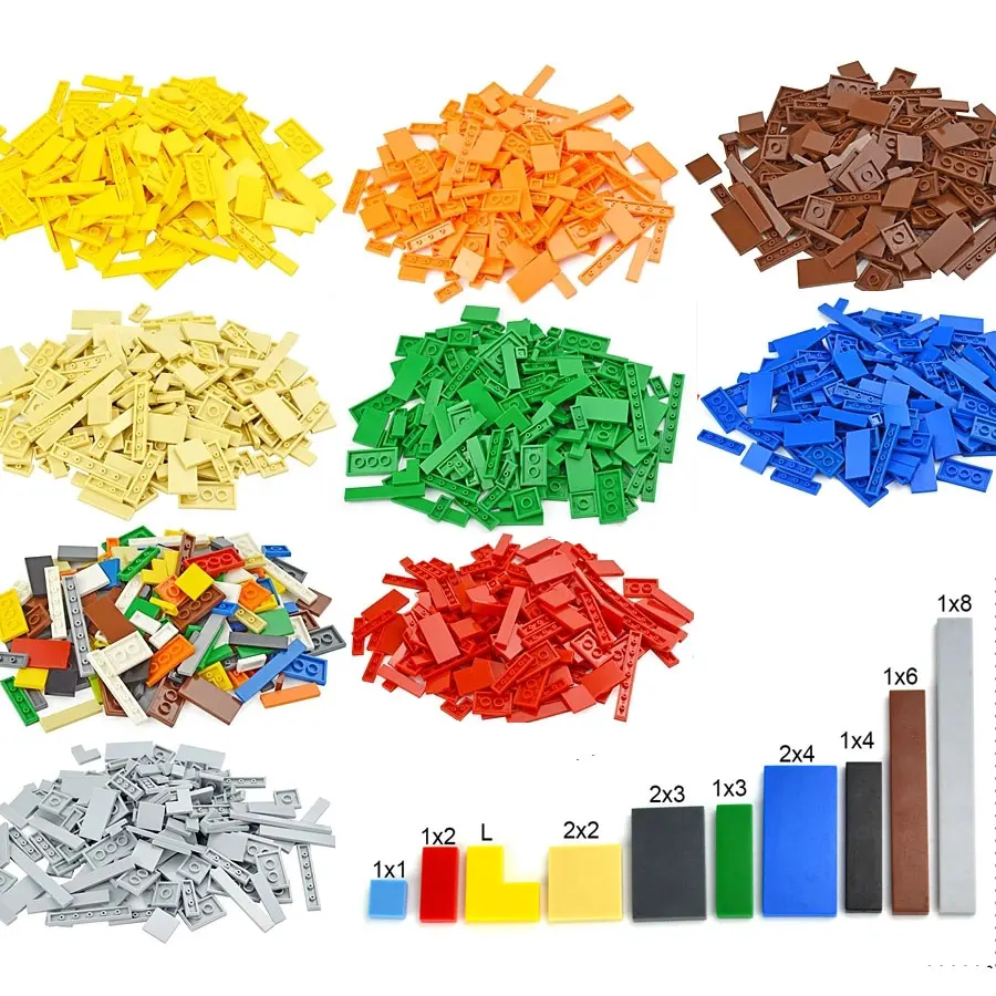 150PCS-City-Thin-Bricks-Multicolour-DIY-Model-Smooth-Thin-Building ...