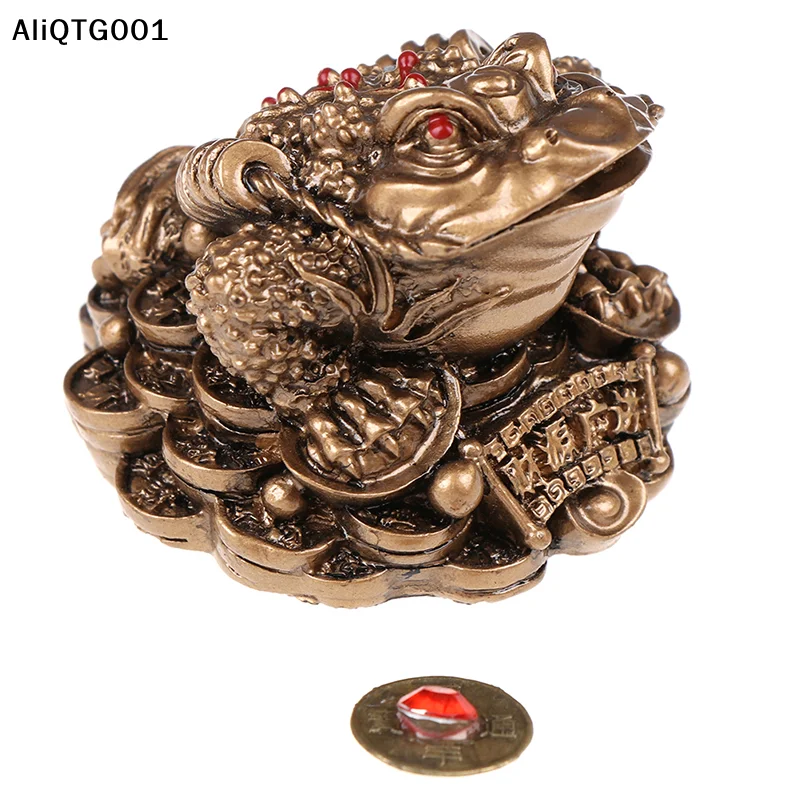‌Lucky Money Toad Figurine Feng Shui Fortune Frog for Home Office Decor ...