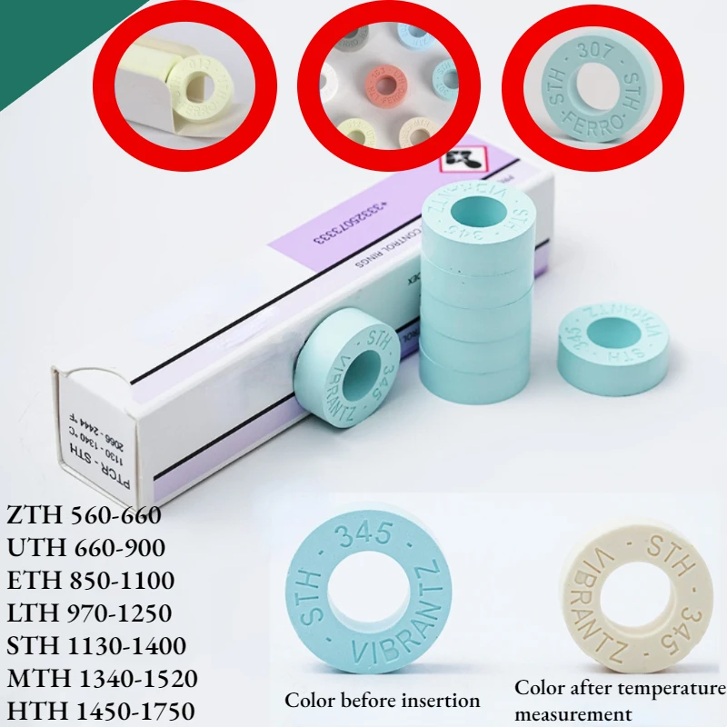 15pc Dental Laboratory Temperature Calibration Ring for Furnace Dental ...