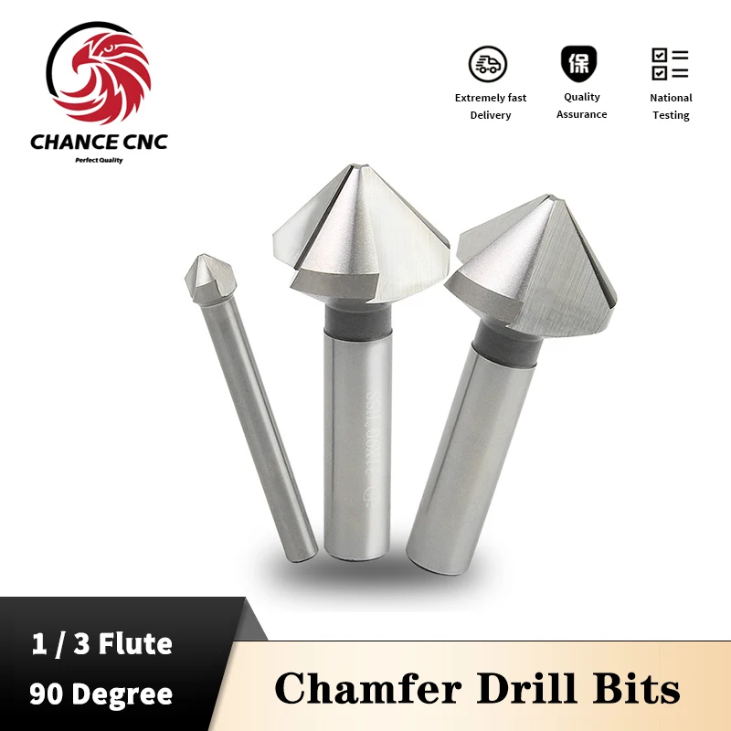 1F-3F-90-4-5-60mm-HSS-Chamfering-Cutter-End-Mill-Tool-Countersink-Drill ...