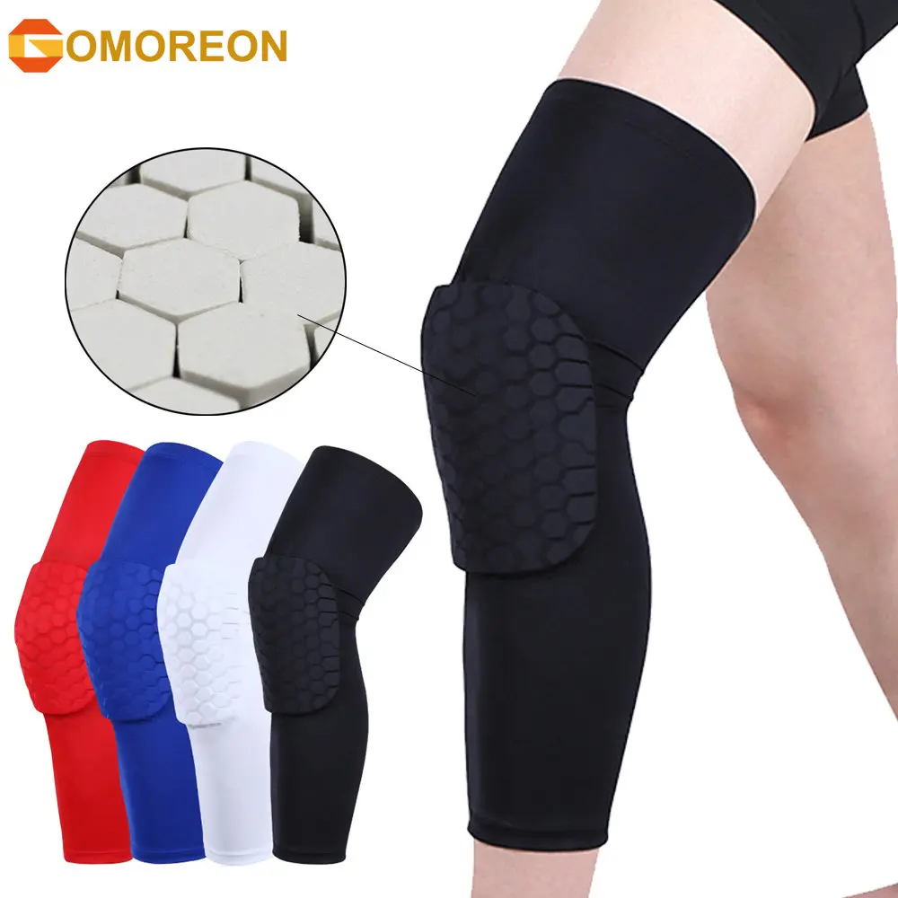1Pcs Knee Compression Pads Honeycomb Pad Long Leg Sleeve Brace ...