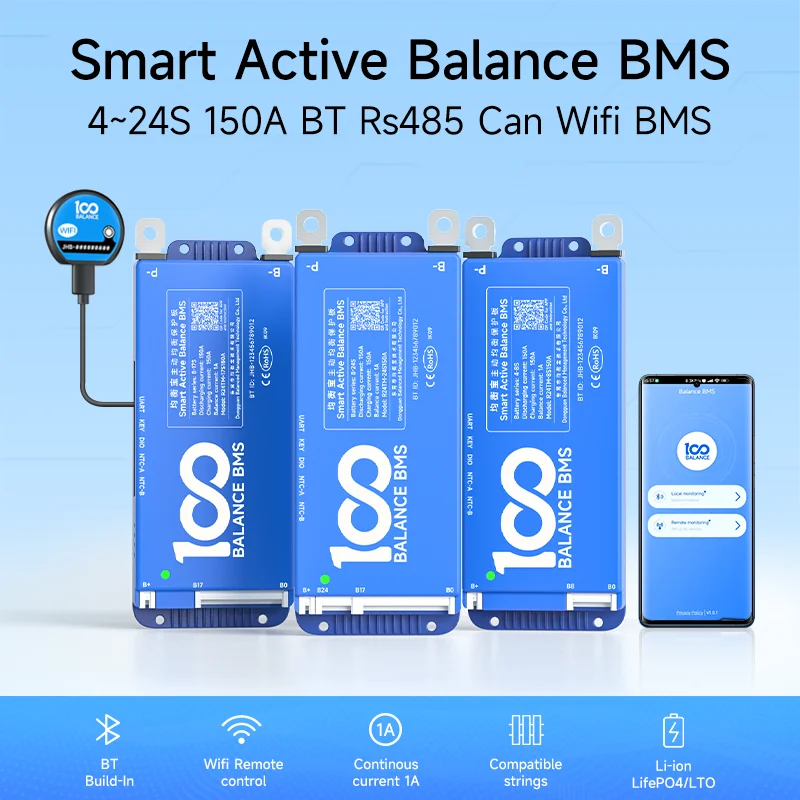 DALY-BALANCE-100-40-150A-4S-24S-bms-de-equilibrio-activo-integrado-BT ...