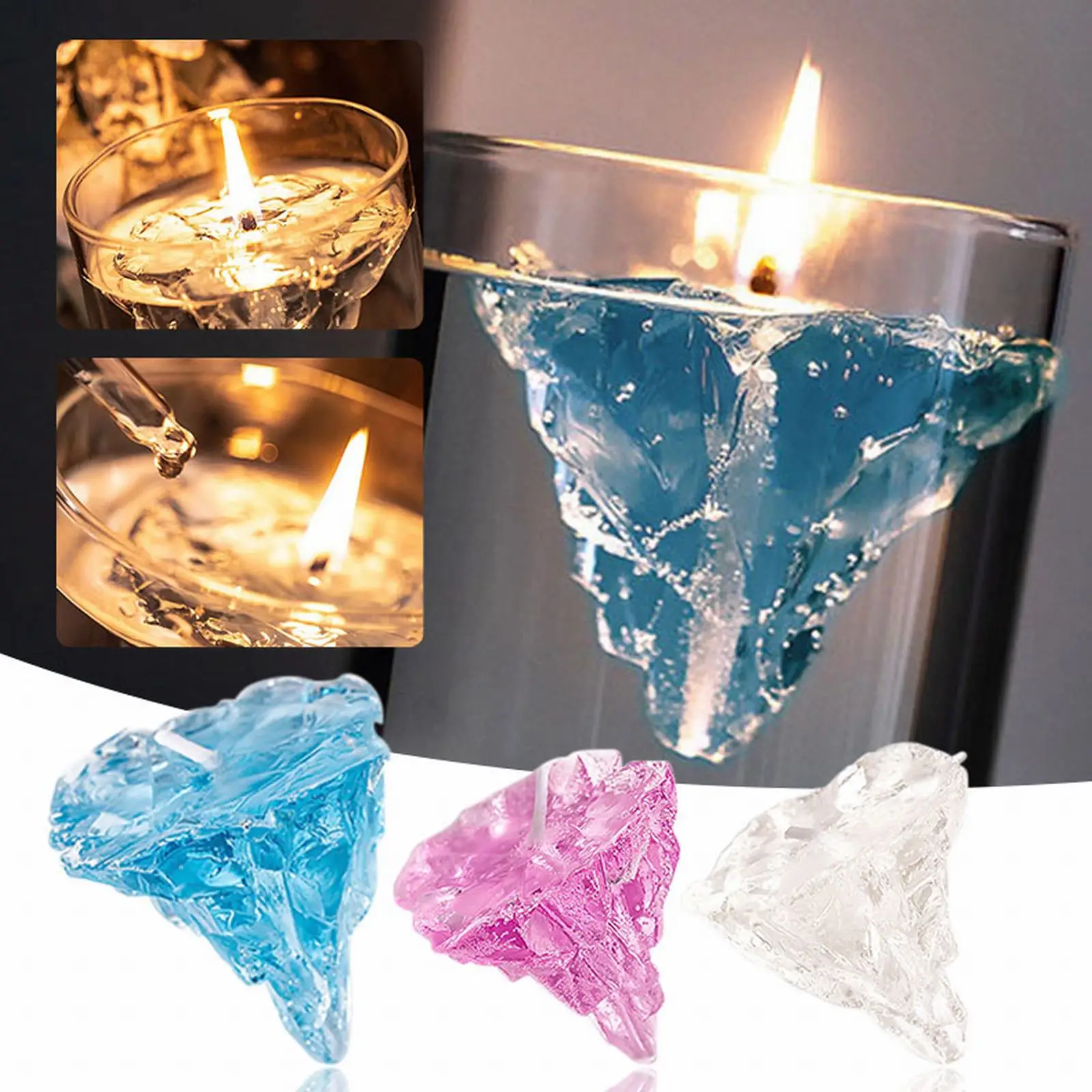 Creative-Soy-Wax-Floating-Iceberg-Scented-Candle-Set-Suspended-wax ...