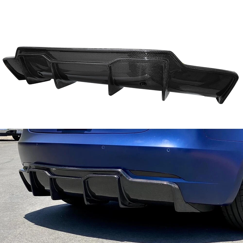 Auto-parts-Car-Accessories-Real-Carbon-Fiber-Rear-Lip-Bumper-Diffuser ...