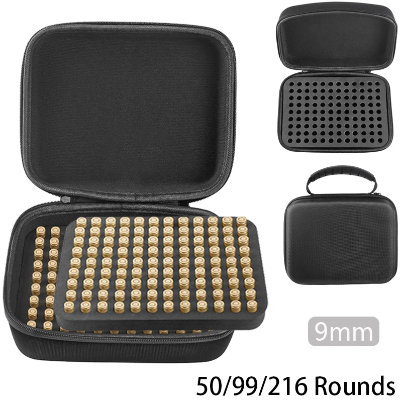 9mm-Ammo-Box-50-99-216-Rounds-Ammunition-Storage-Bag-Bullet-Holder ...