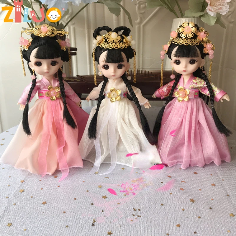 1-12-BJD-Dolls-Chinese-Hanfu-Princess-with-Beautiful-Clothes-17cm ...